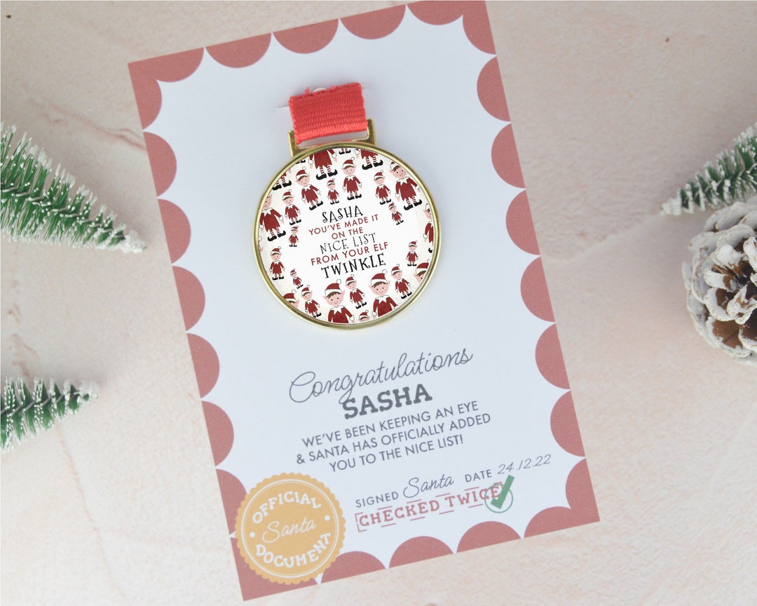 Elf Arrival Medal, Elf Goodbye Gift, Elf Kit, Christmas Elf, Elf ...