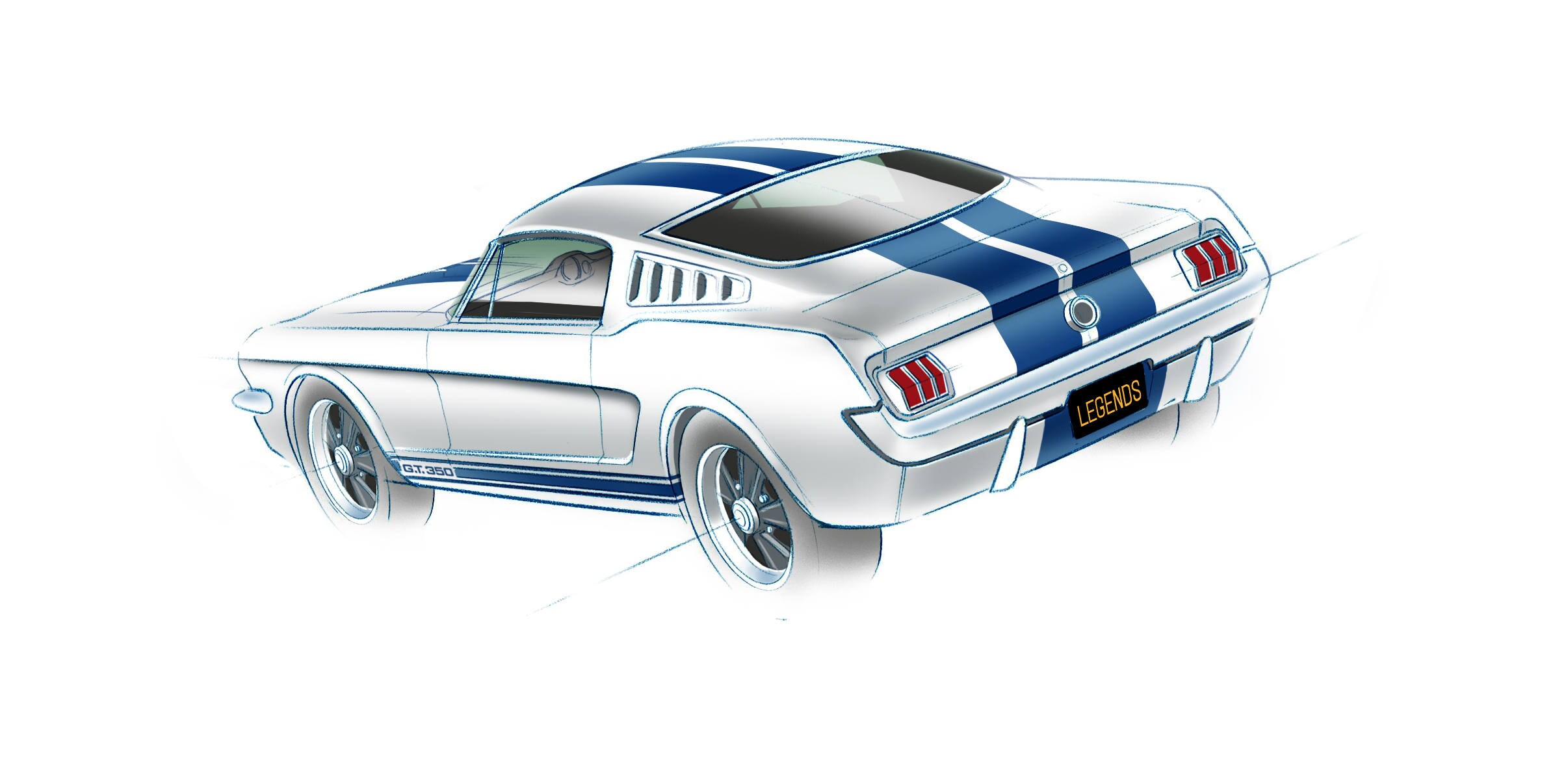 Shelby GT350 Poster for 19th Shelby American Reunion - 1965 GT350 ...