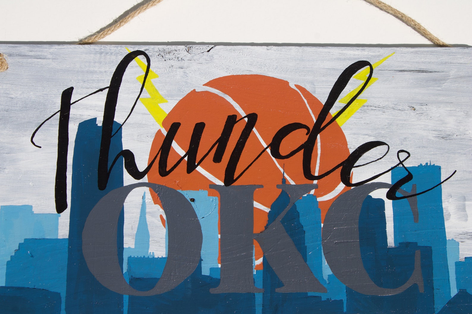 Oklahoma City Thunder Basketball Sign/ OKC Thunder NBA Plaque - Etsy