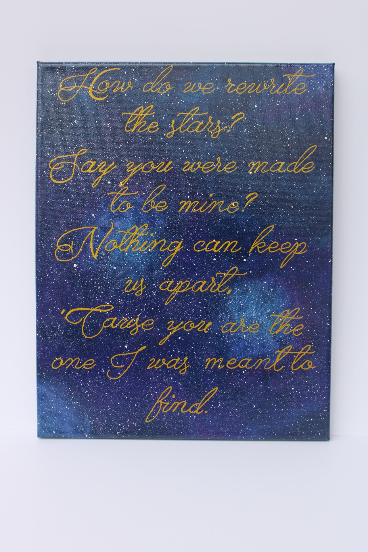 The Greatest Showman “rewrite the Stars” Canvas /galaxy Wall Art - Etsy
