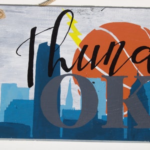 Oklahoma City Thunder Basketball Sign/ OKC Thunder NBA Plaque - Etsy