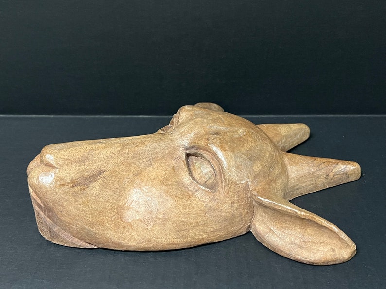 Carved Solid Wood Paper Mache Mold of Goat Head Sculpture #124 - Etsy