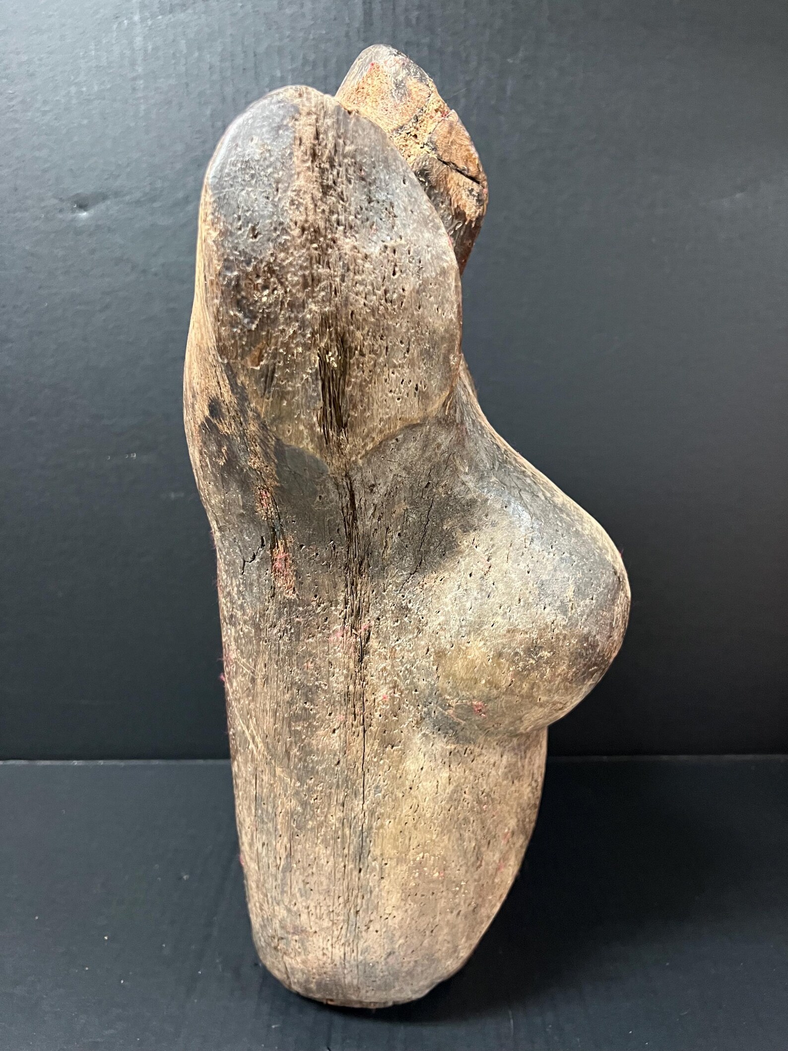 Carved Solid Takaan Wood Paper Mache Mold of Large Dress Form - Torso ...