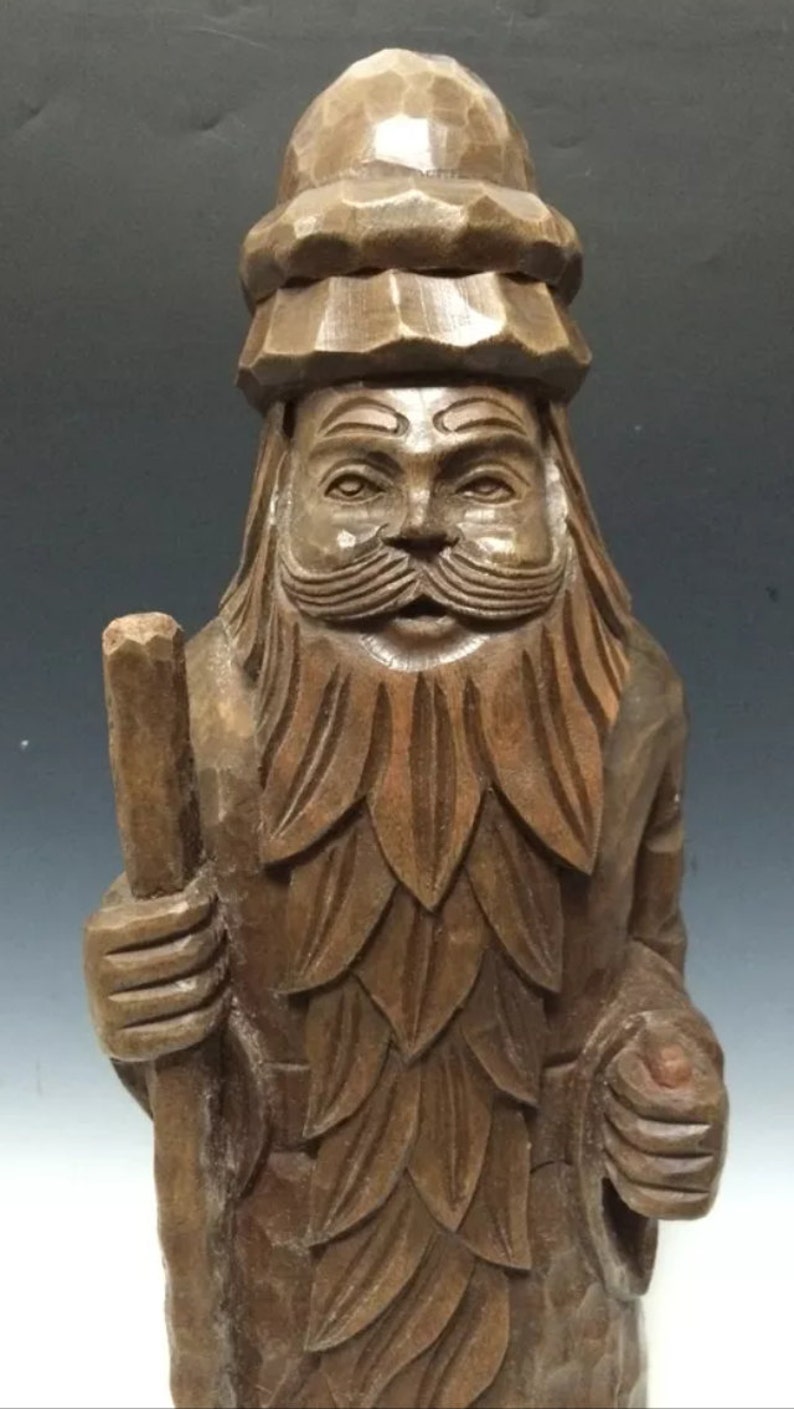 Carved Solid Wood Paper Mache Mold of Santa Claus - Etsy