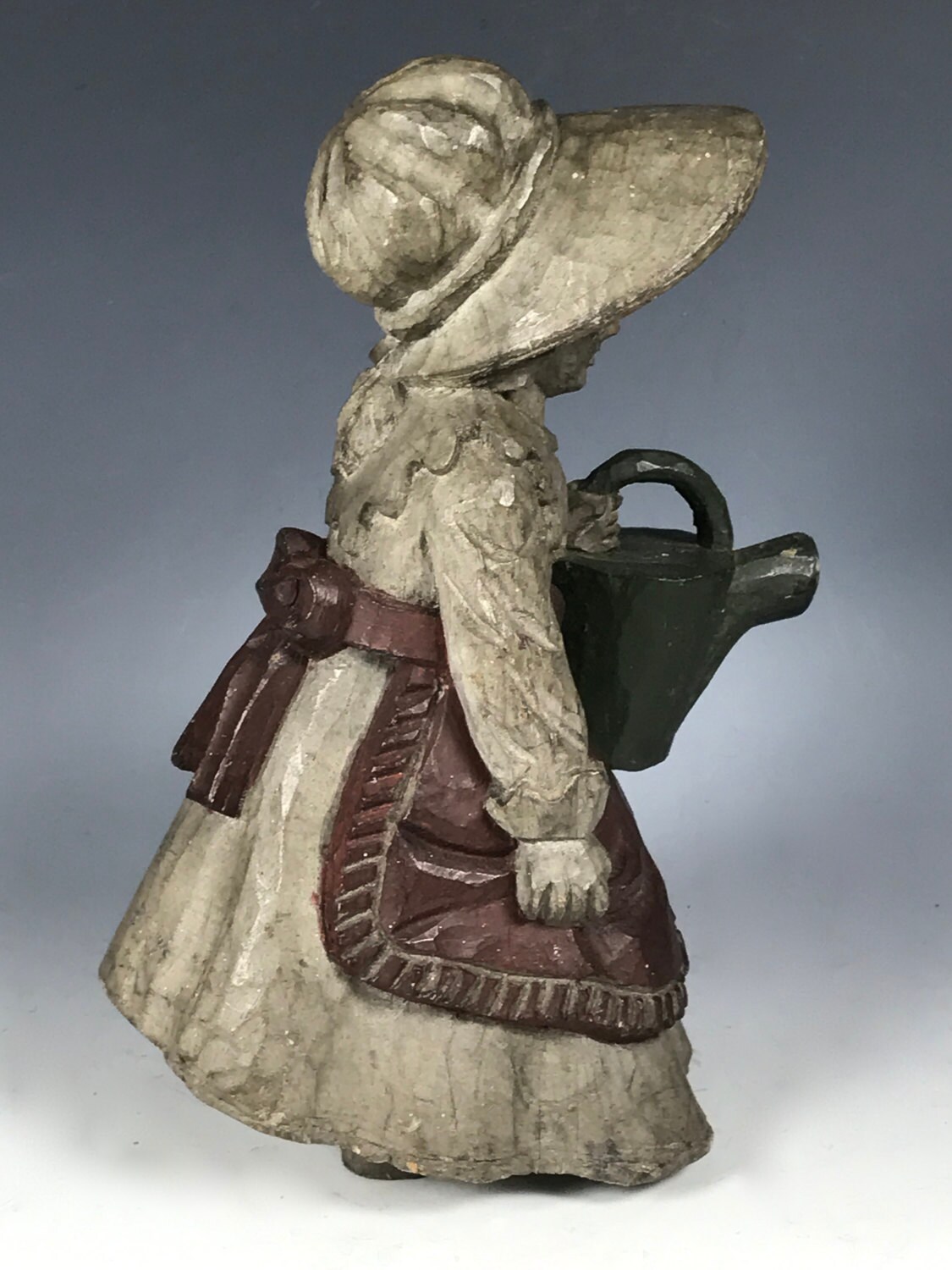 Carved Solid Wood Paper Mache Mold of Lady - Etsy