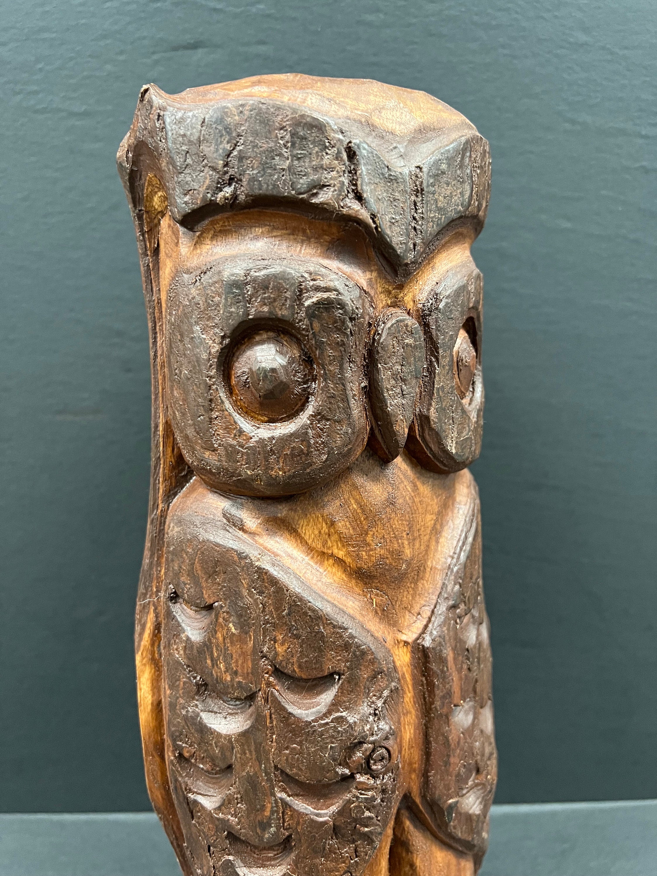 Carved Solid Wood Paper Mache Mold of Owl Sculpture - Etsy