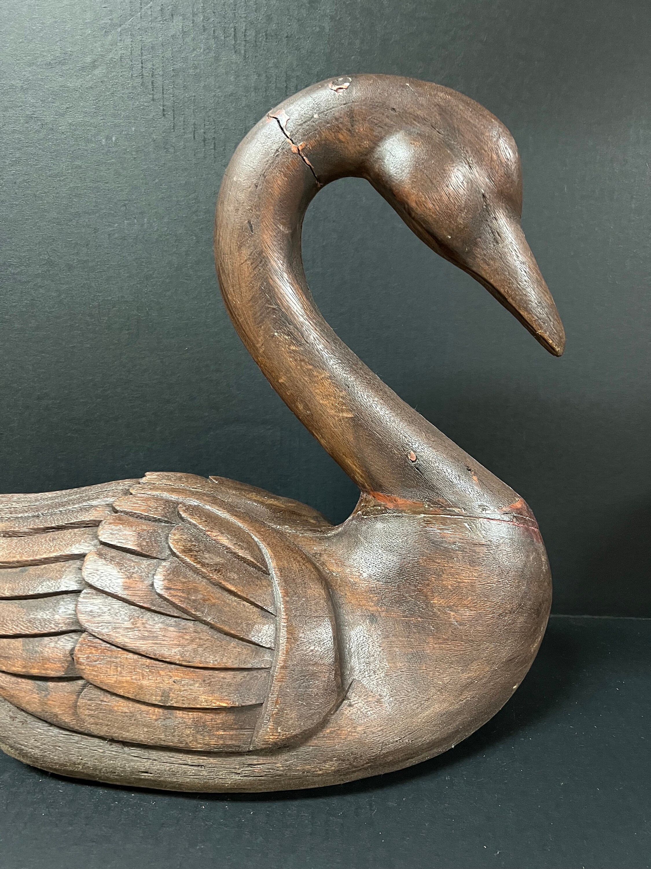 Large Carved Solid Wood Paper Mache Mold of Swan Sculpture #821 - Etsy