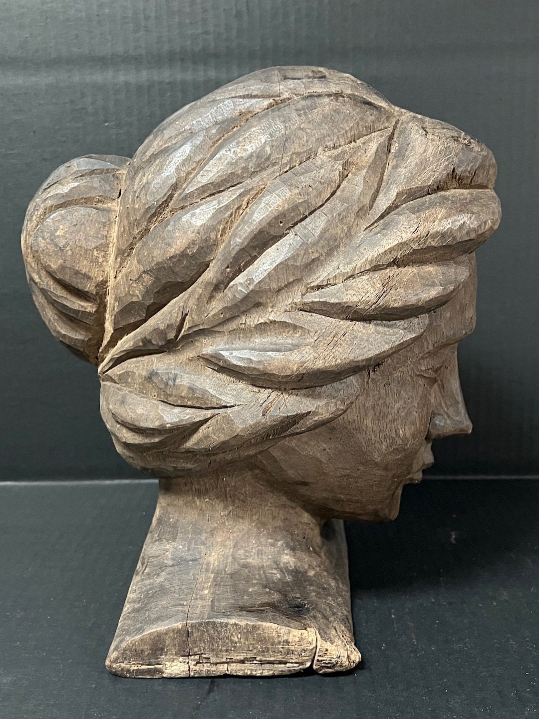 Carved Solid Wood Paper Mache Mold of Female Head - Etsy