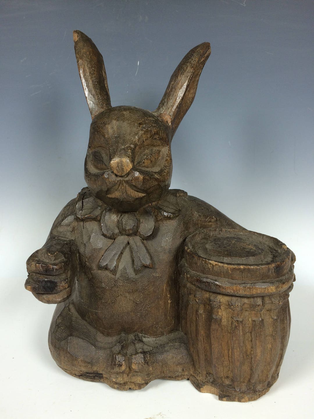 Carved Solid Wood Paper Mache Mold of Rabbit - Etsy