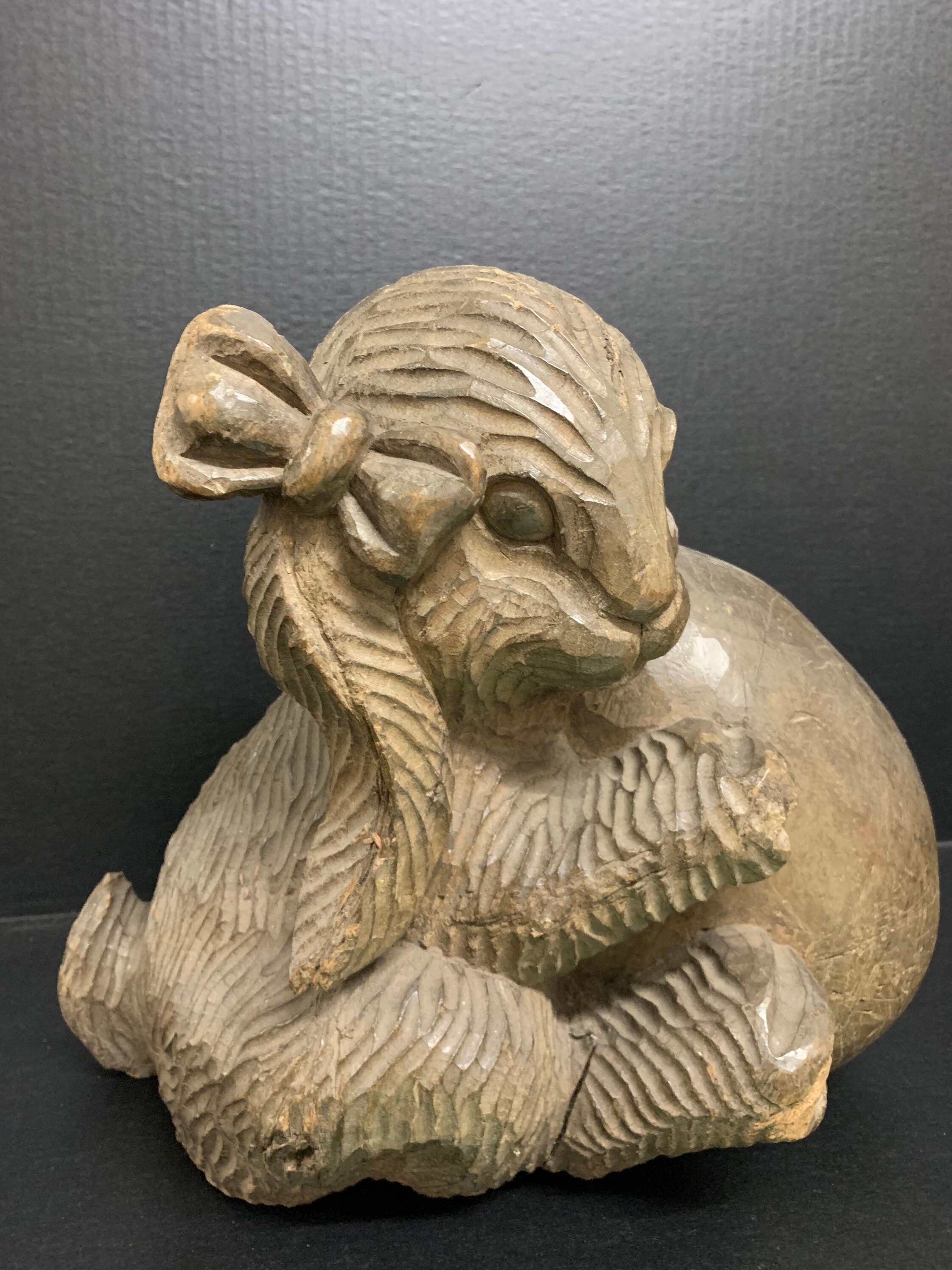 Large Carved Solid Wood Paper Mache Mold of Large Rabbit - Etsy