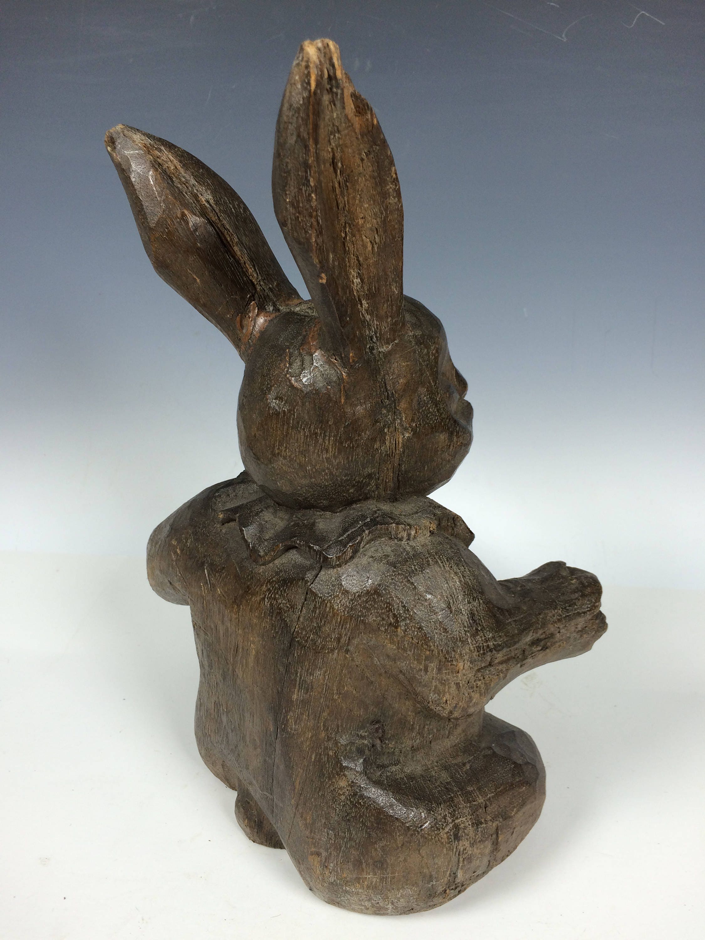 Carved Solid Wood Paper Mache Mold of Rabbit - Etsy