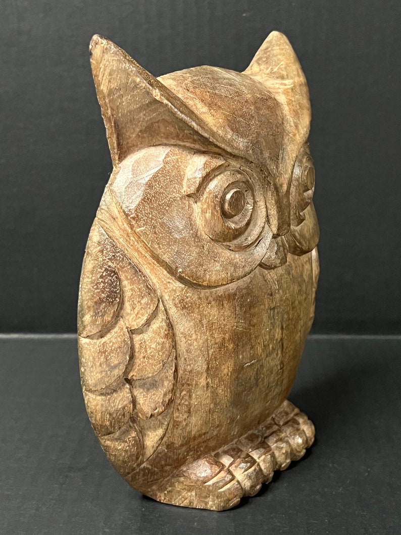 Carved Solid Wood Paper Mache Mold of Owl #B89 - Etsy