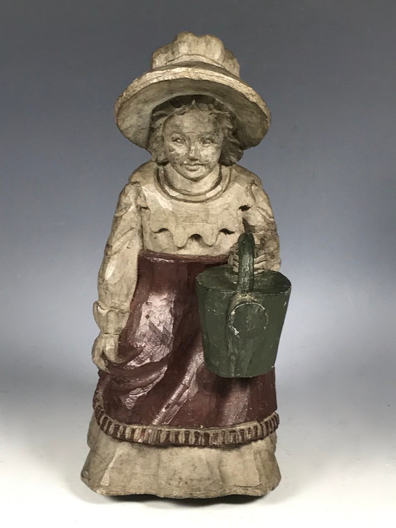 Carved Solid Wood Paper Mache Mold of Lady | Etsy