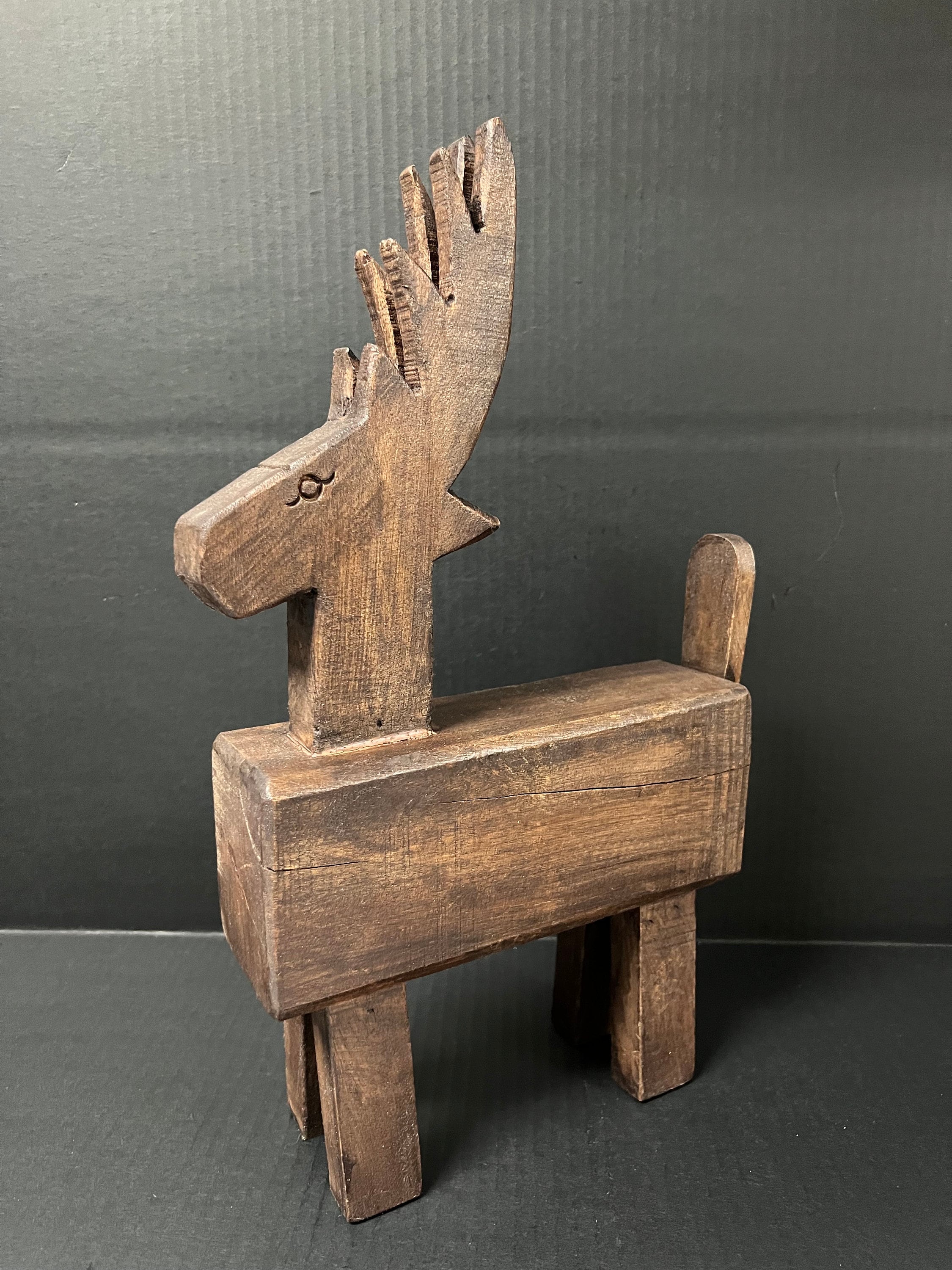 Carved Solid Wood Paper Mache Mold of Large Deer - Etsy