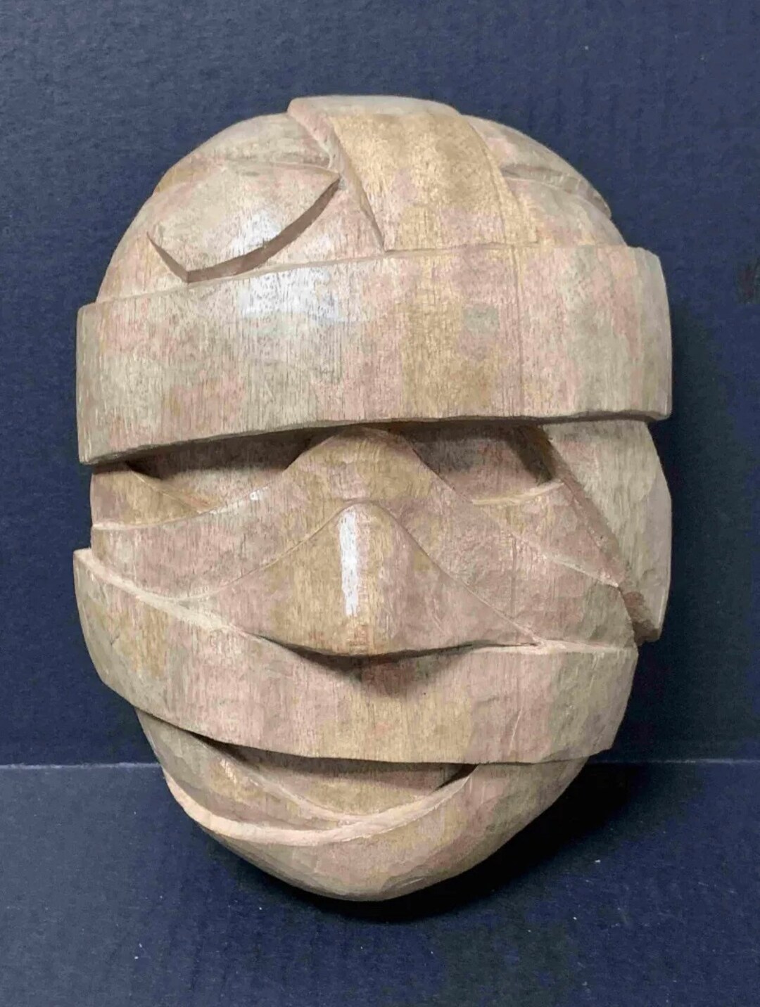 Carved Solid Wood Paper Mache Mold of Mummy Face - Etsy