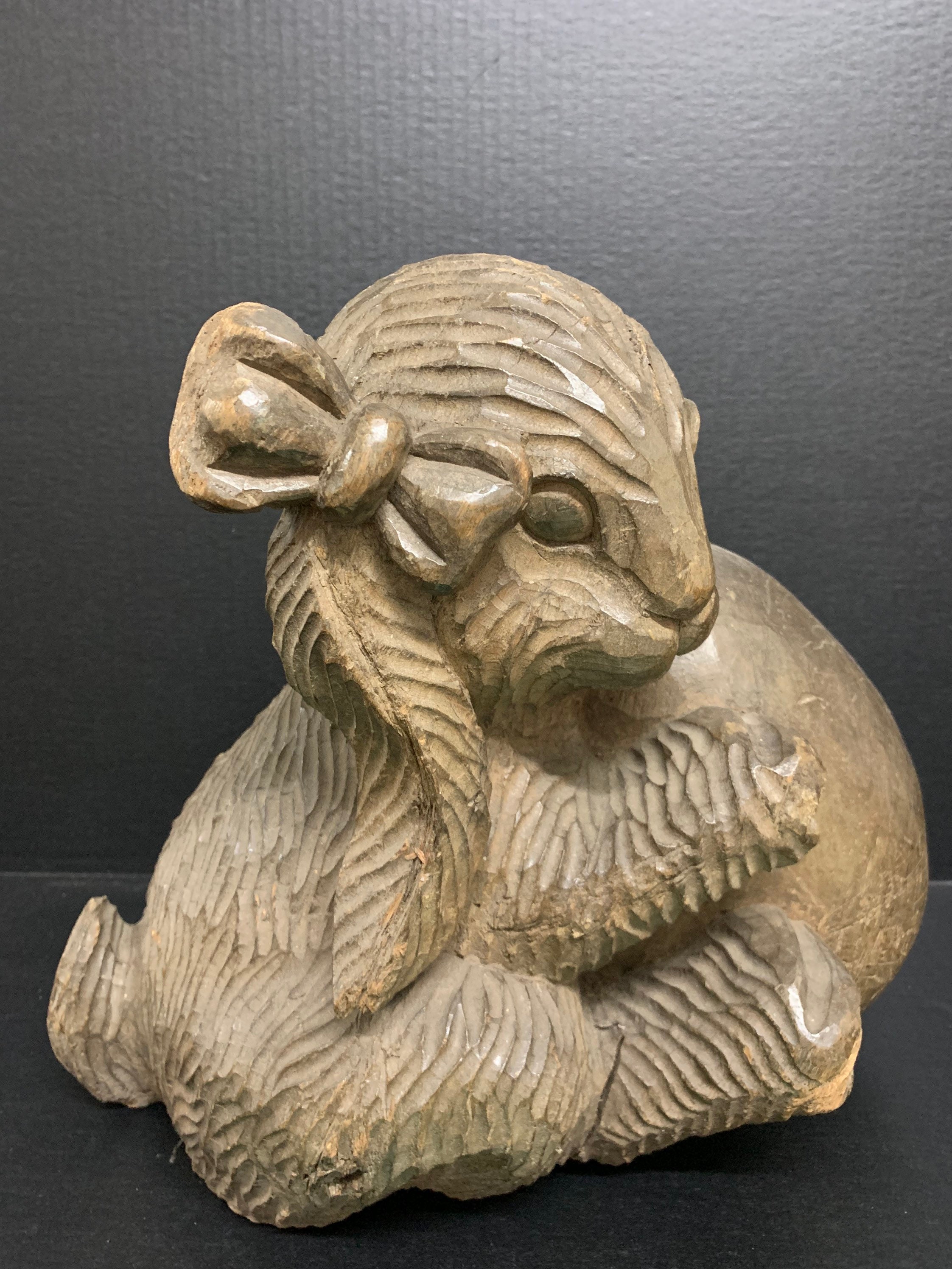 Large Carved Solid Wood Paper Mache Mold of Large Rabbit - Etsy