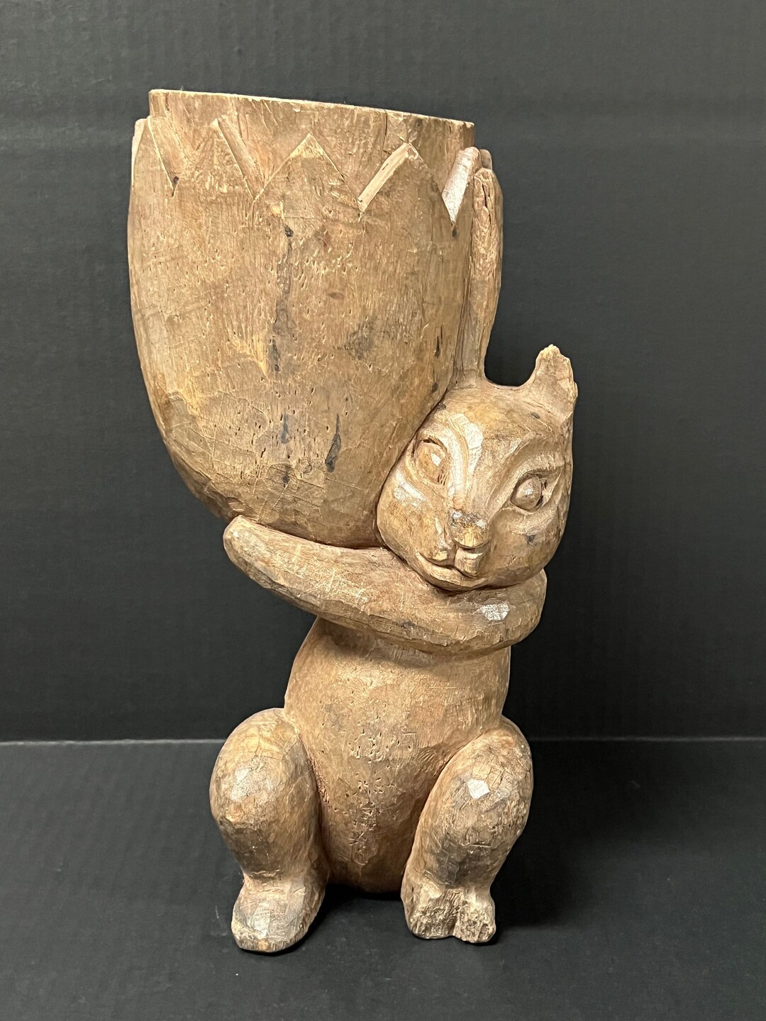 Carved Solid Wood Paper Mache Mold of Rabbit - Etsy