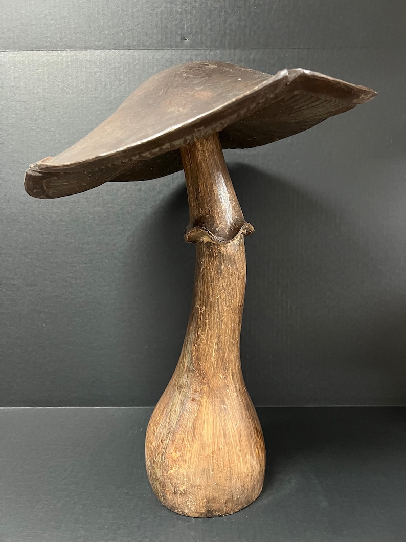 Large Carved Solid Takaan Wood Paper Mache Mold of Mushroom - Etsy
