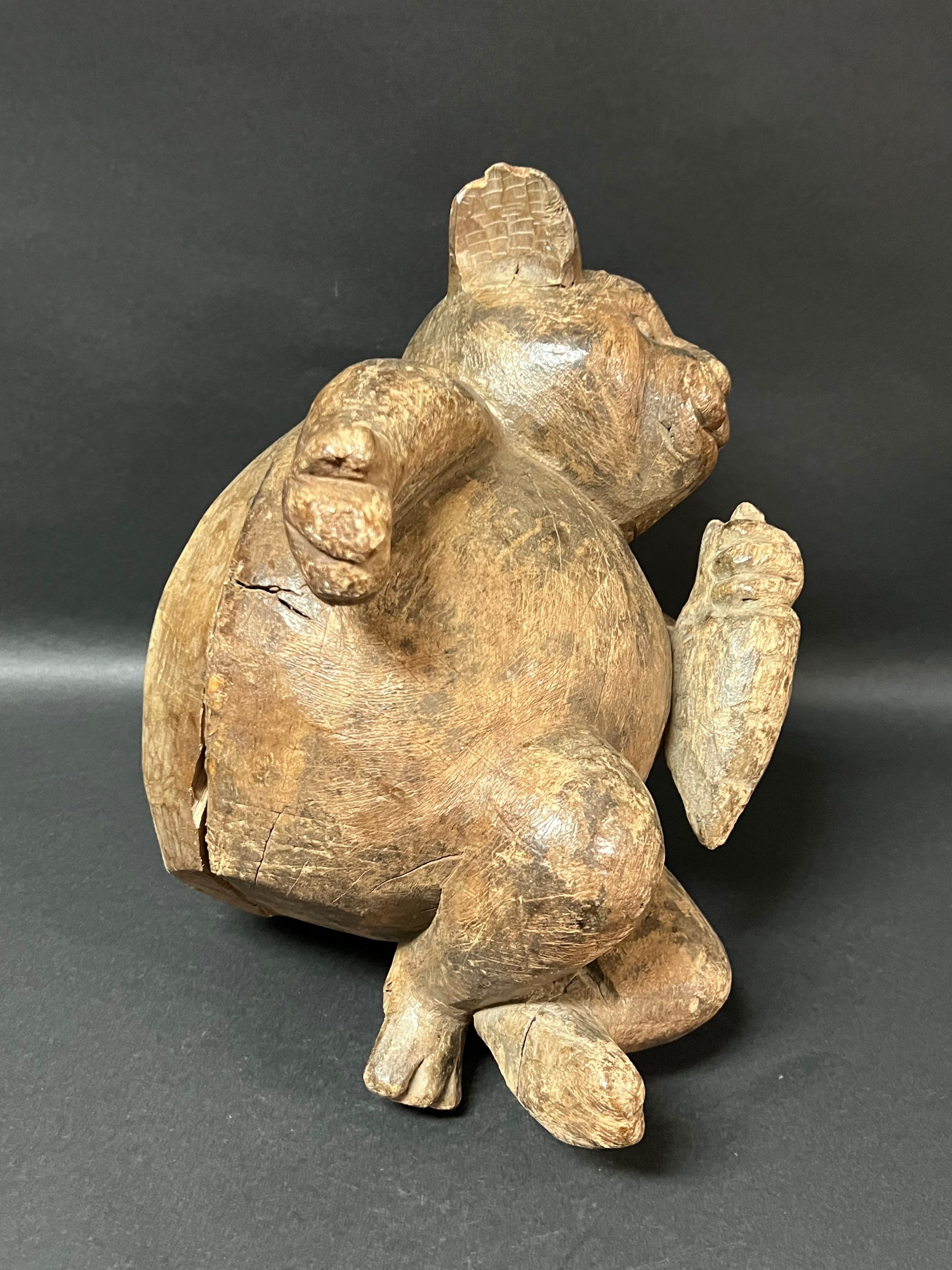 Large Carved Solid Wood Paper Mache Mold of Rabbit - Etsy