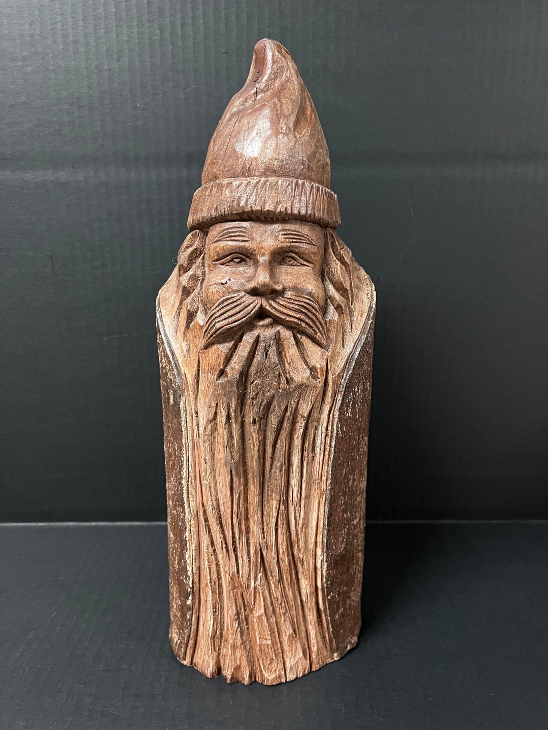 Carved Solid Wood Paper Mache Mold of Santa Claus - Etsy