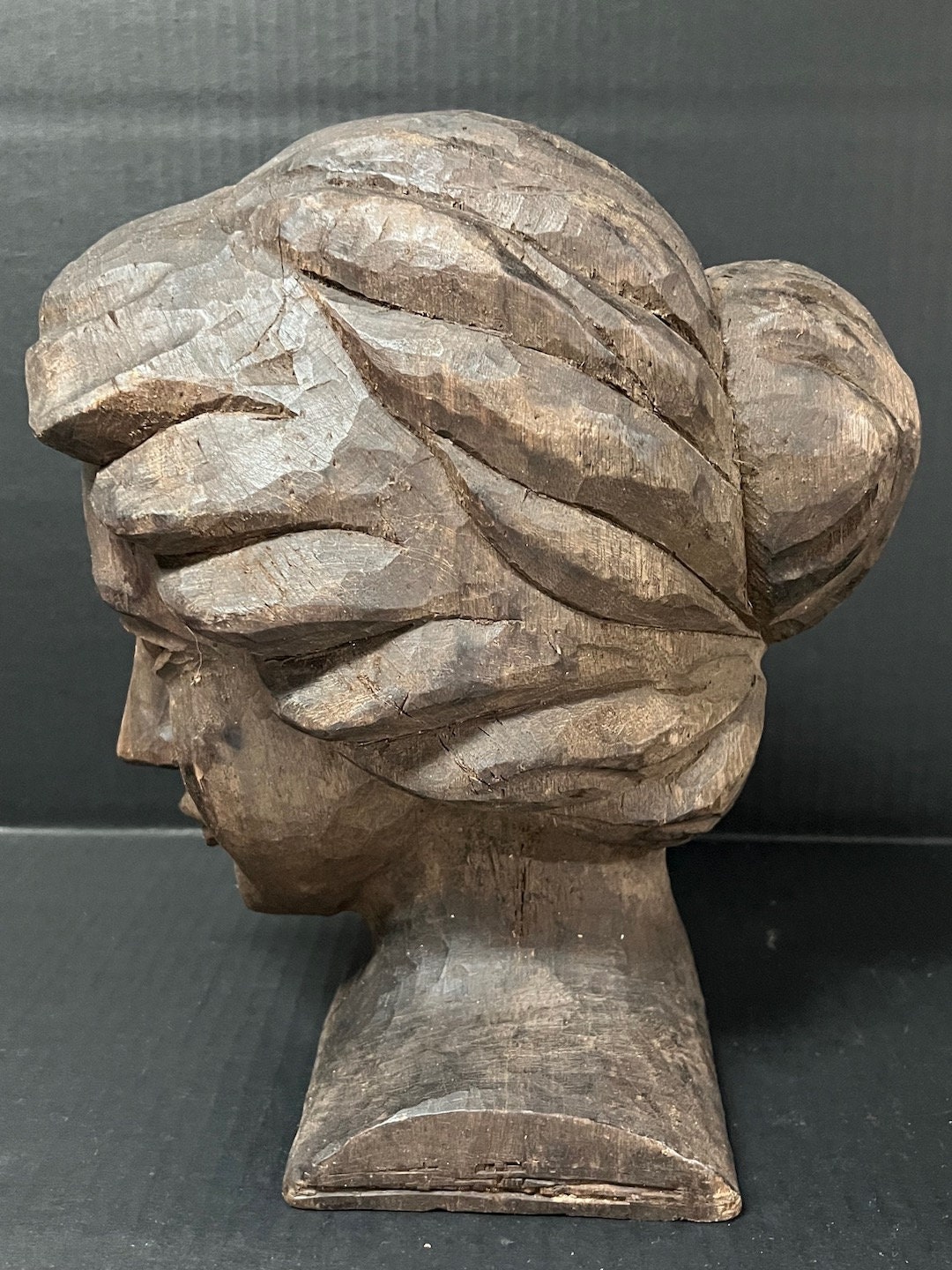 Carved Solid Wood Paper Mache Mold of Female Head - Etsy