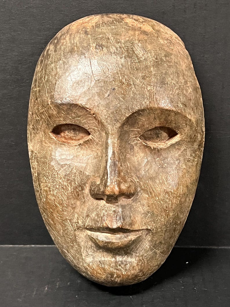 Carved Solid Wood Paper Mache Mold of Male Face #F102 - Etsy