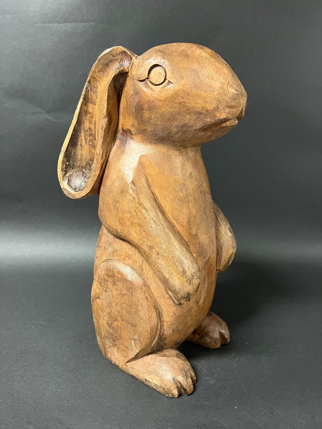 Carved Solid Wood Paper Mache Mold of Rabbit - Etsy