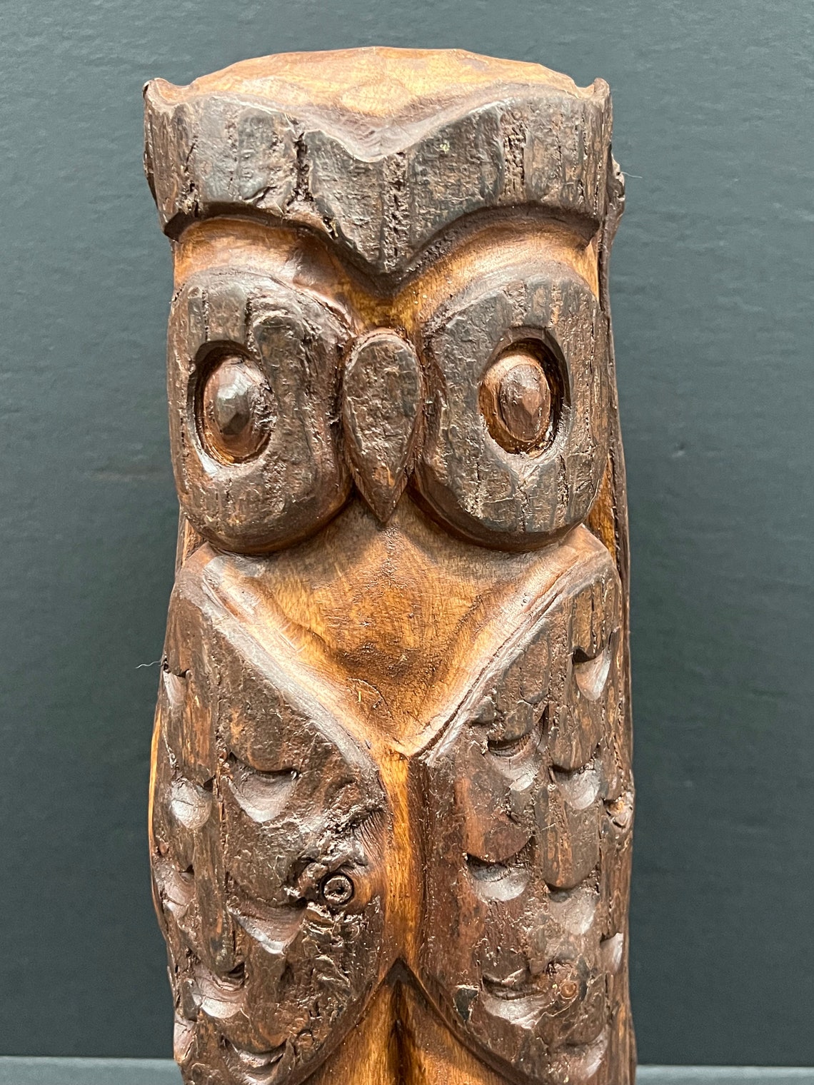 Carved Solid Wood Paper Mache Mold of Owl Sculpture - Etsy