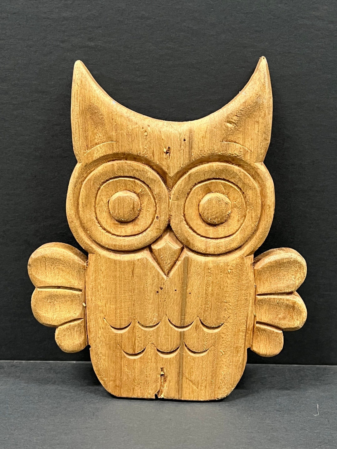 Carved Solid Wood Paper Mache Mold of Owl Sculpture - Etsy