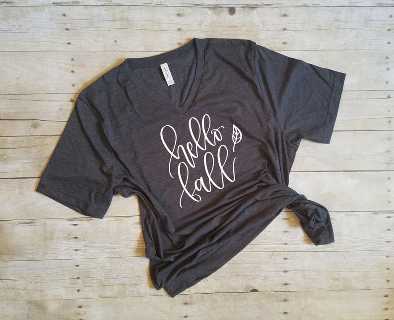 Hello Fall Tshirt Cute Fall Shirt | Etsy