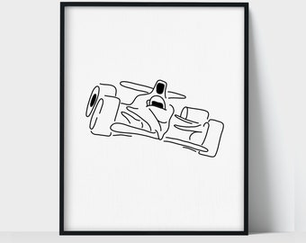 Sports Car Line Art - Etsy
