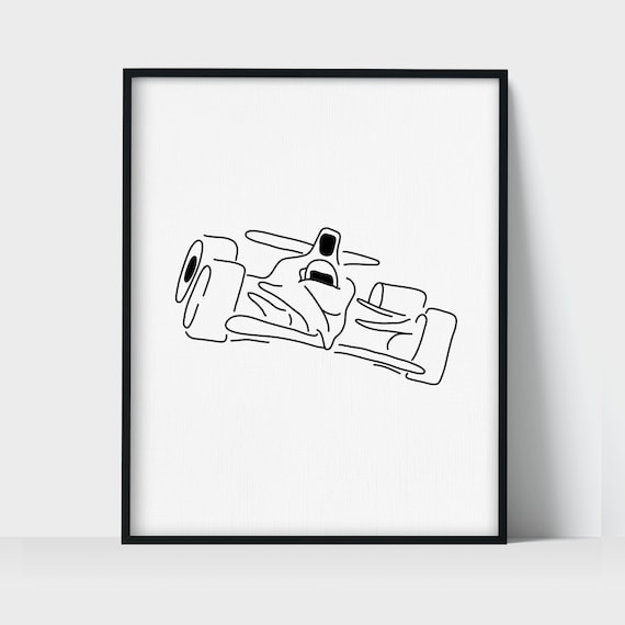 How To Draw A Simple Race Car