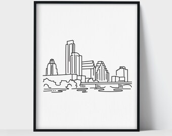 Austin Texas Skyline | Etsy