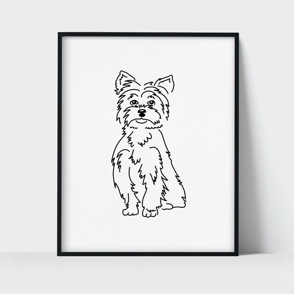 One Line Drawing Dog - Etsy