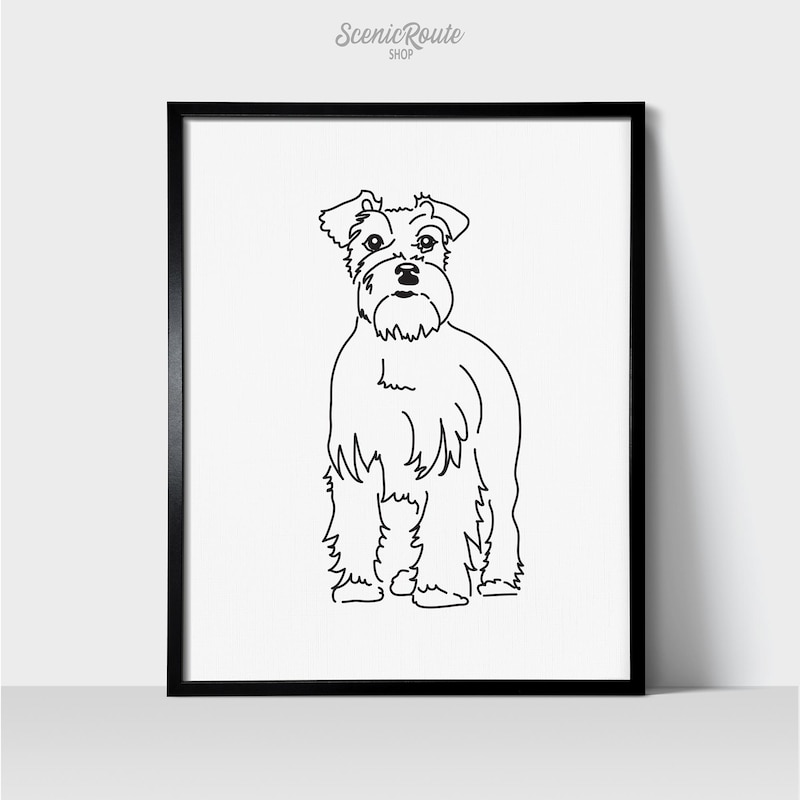 Schnauzer Art Print - Etsy
