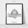 Tucson Arizona Skyline Line Art Print - Unframed Physical Print | Black ...