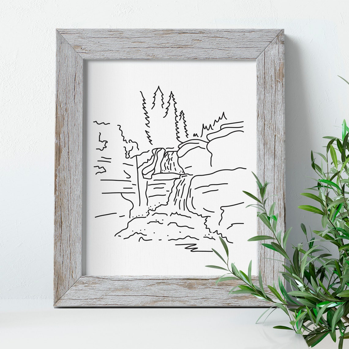 Hot Springs National Park Line Art Drawing Unframed Print | Etsy