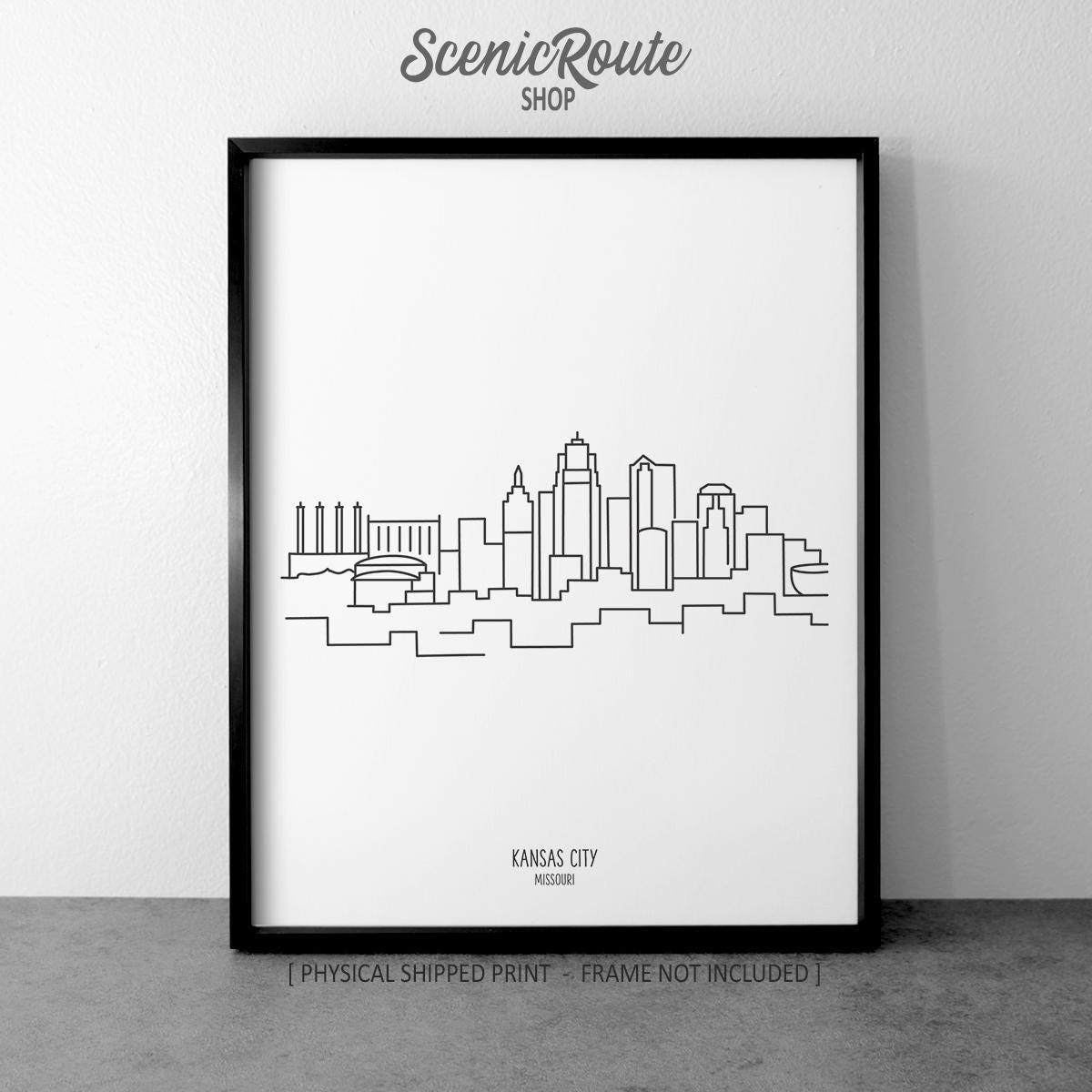 Kansas City Skyline Drawing Art Print: Missouri Minimalist Line Art ...