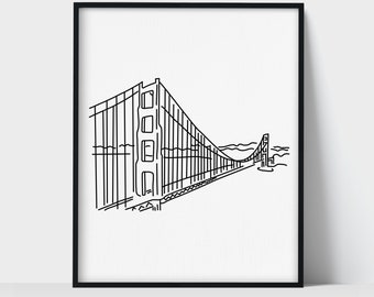 Golden Gate Print - Etsy