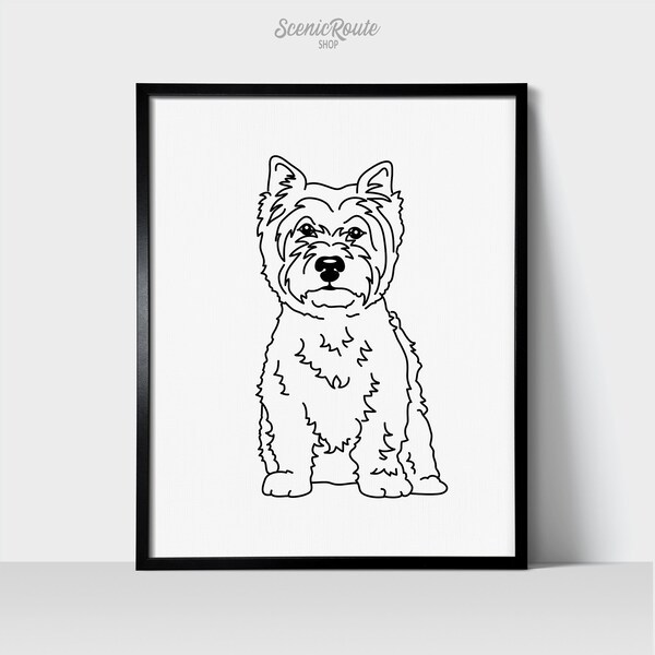 Westie Drawing - Etsy