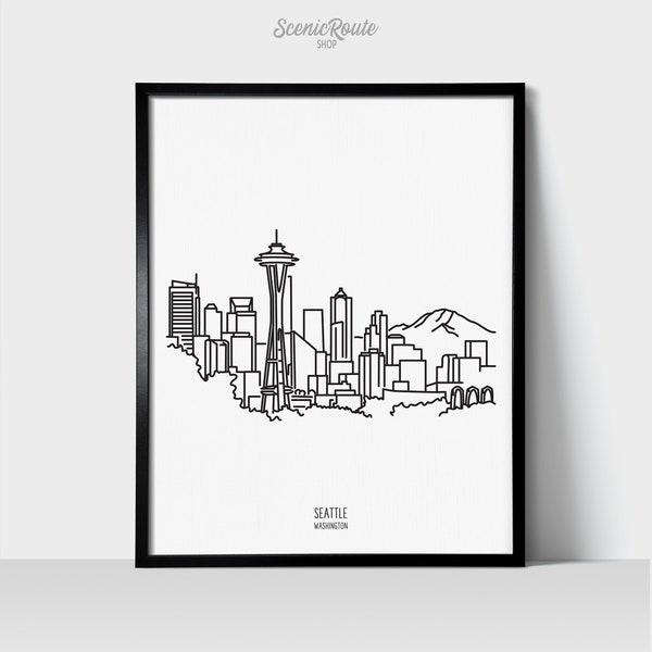 Seattle City Skyline - Etsy