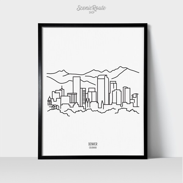 Denver Skyline - Etsy