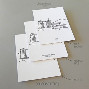 Tucson Arizona Skyline Line Art Print - Unframed Physical Print | Black ...