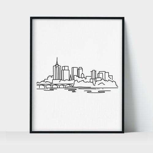 Tulsa Skyline Print | Etsy