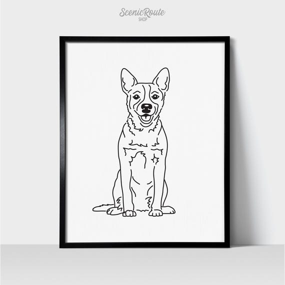 Queensland Heeler Stencil Blue Heeler Stencil Etsy