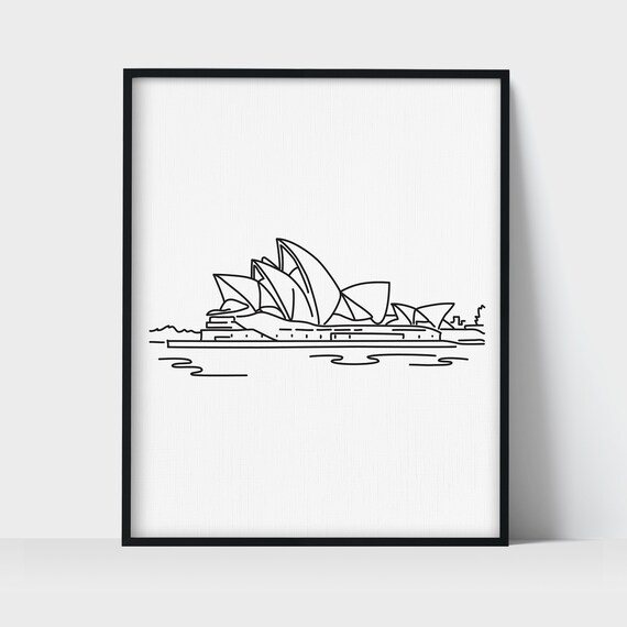 Sydney Opera House Drawing Easy