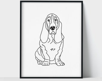 Hound Dog Art | Etsy