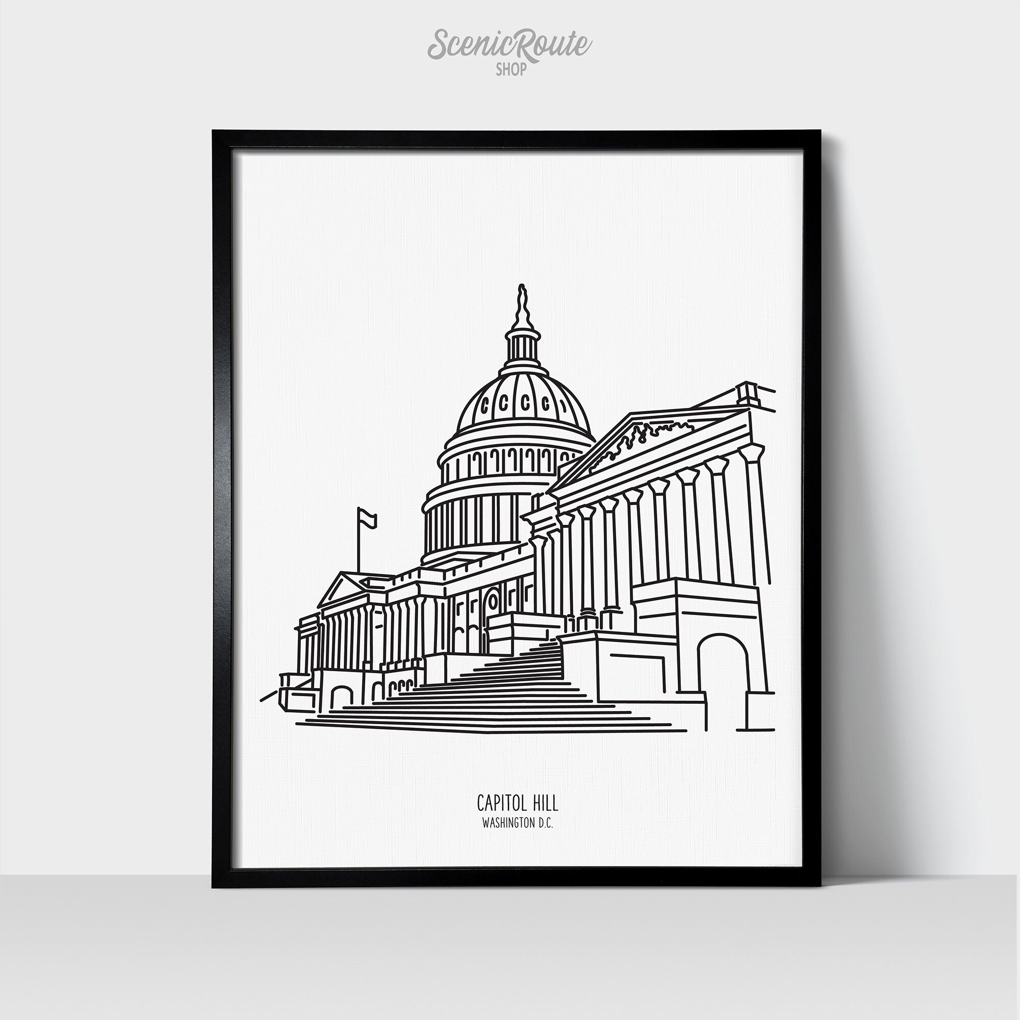 Capitol Building Line Drawing