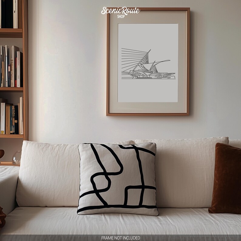 Milwaukee Art Museum Drawing Artwork Print: Minnesota Minimalist Line ...