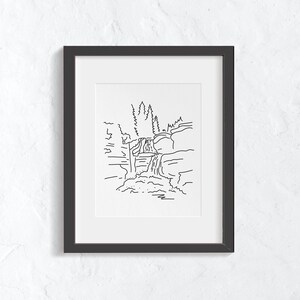 Hot Springs National Park Line Art Minimalist Wall Art | Etsy